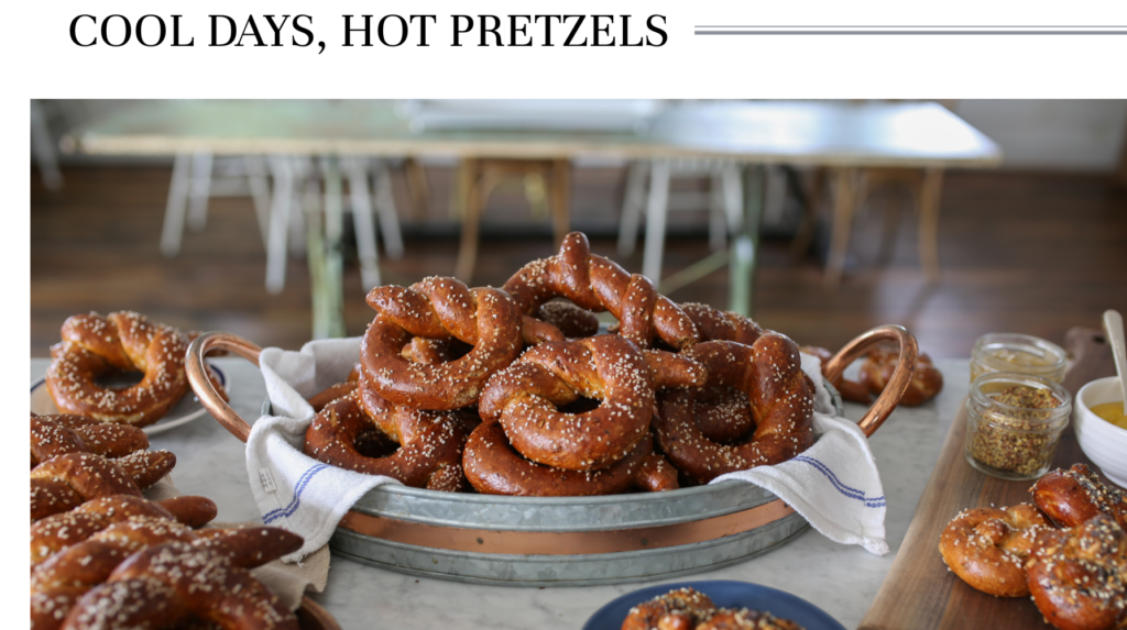 Cool days, hot pretzels – WAG Magazine - Joshua Milne PR
