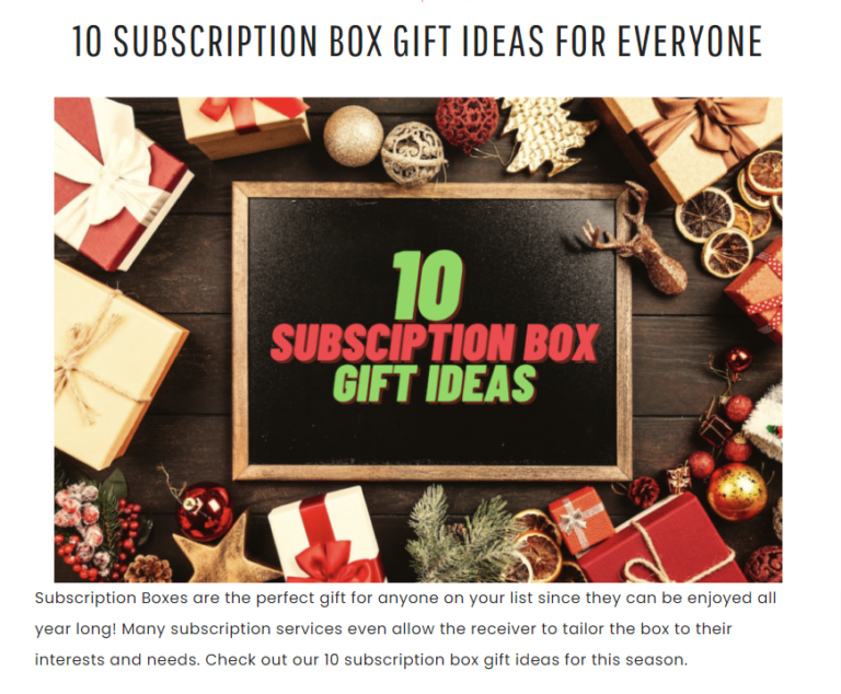 10 Subscription Box Gift Ideas For Everyone, Staff, Controlled ...