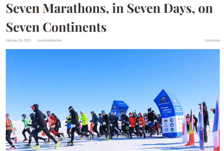 Seven Marathons, in Seven Days, on Seven Continents, ExplorersWeb ...